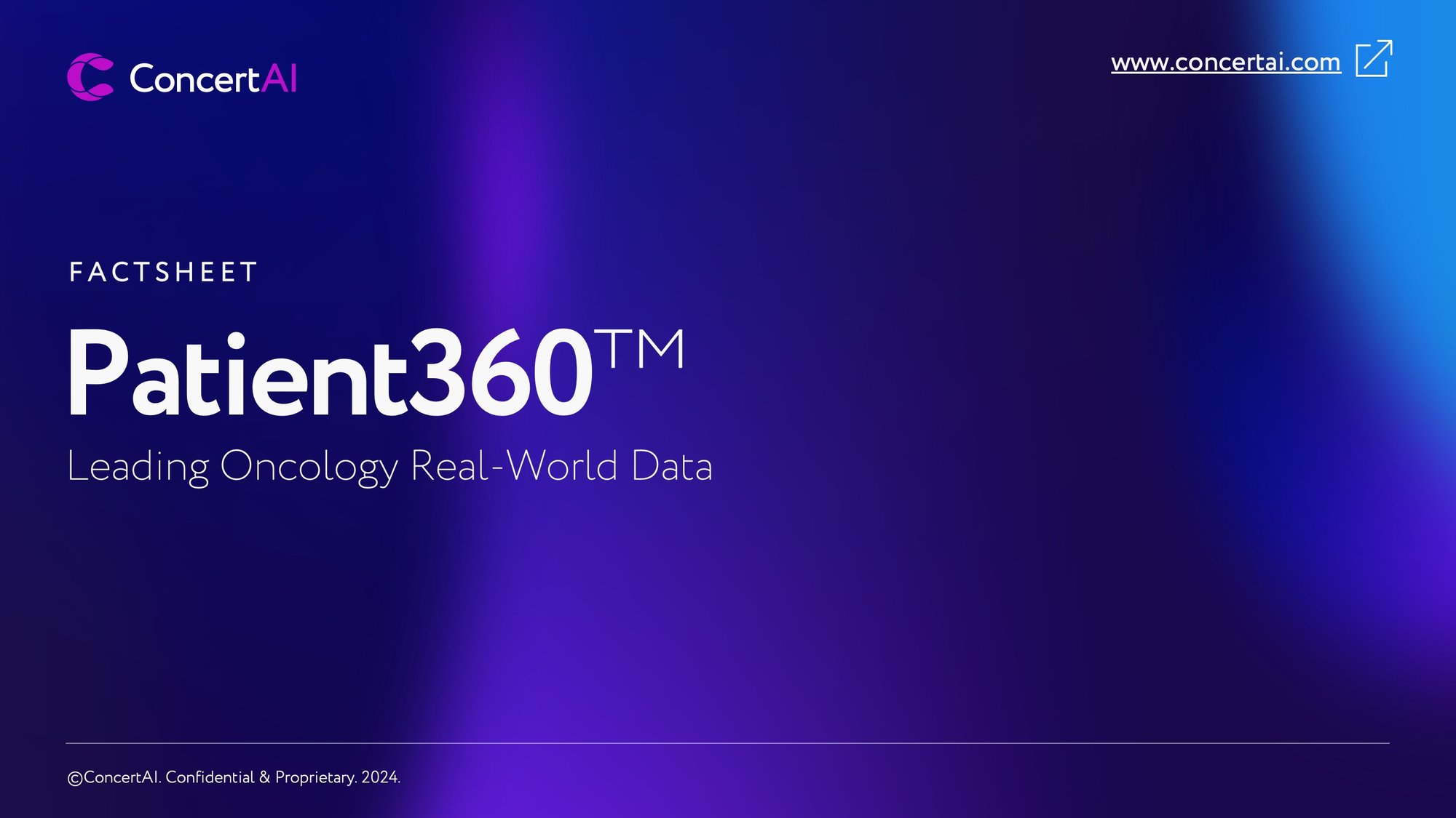 Patient360 Factsheet | ConcertAI